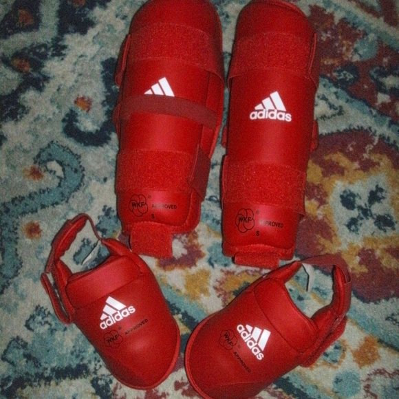 adidas | Accessories | Adidas Wkf Karate Shin Guards Removable Shin ...